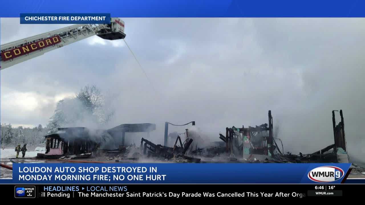 Loudon auto repair shop destroyed in fire
