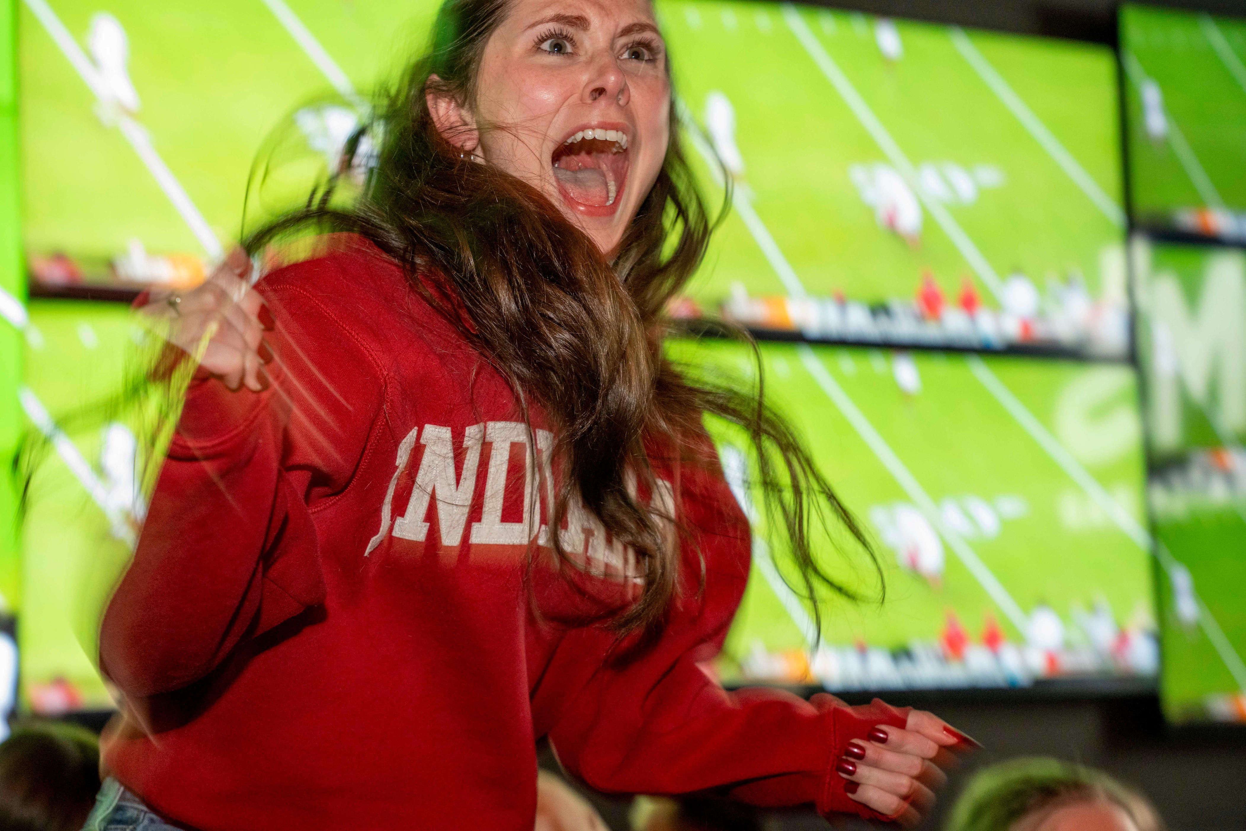 Indiana football championship celebrations. Where to see the trophy