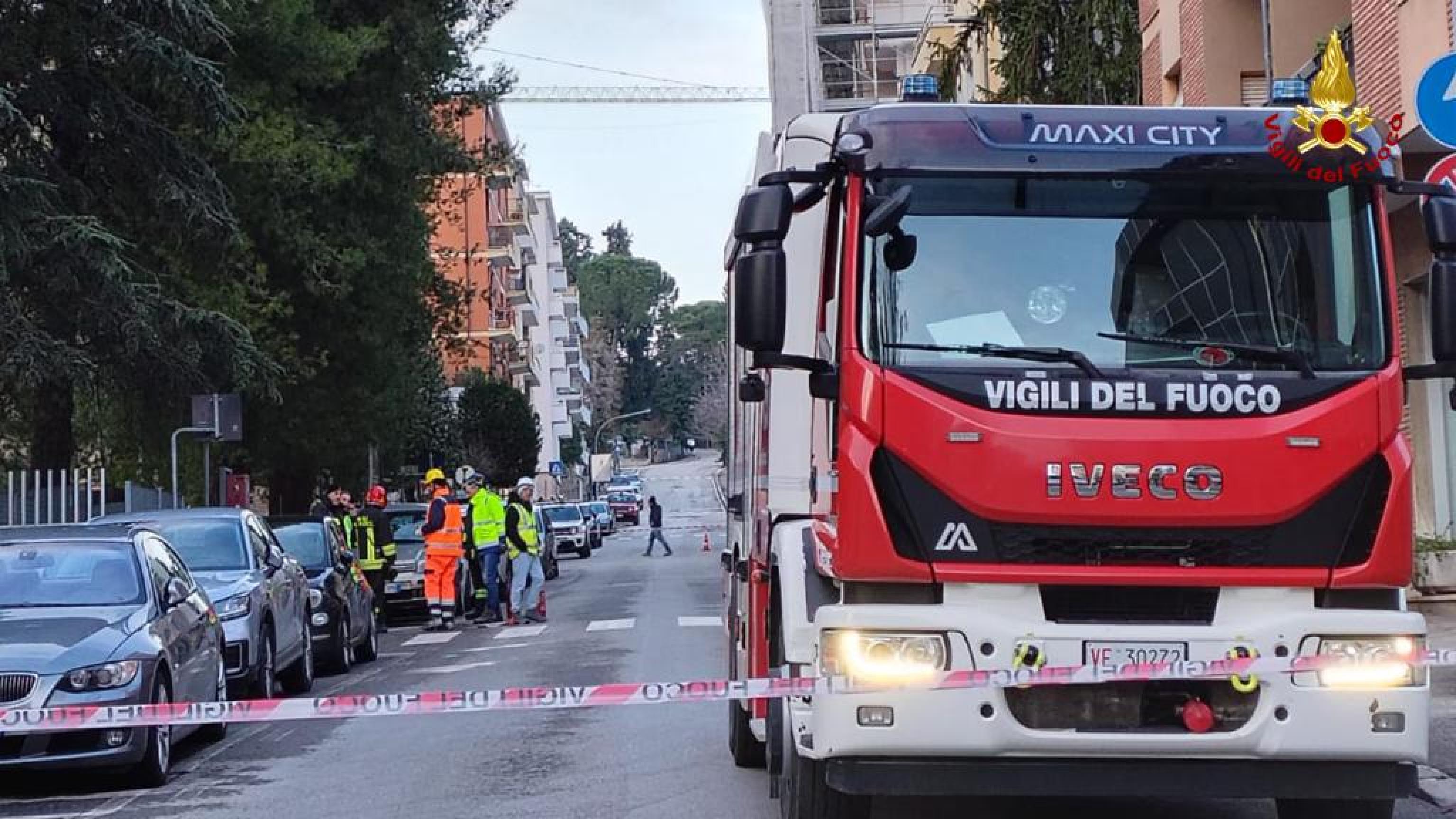 Fuga di gas metano a Macerata, intervento dei vigili del fuoco