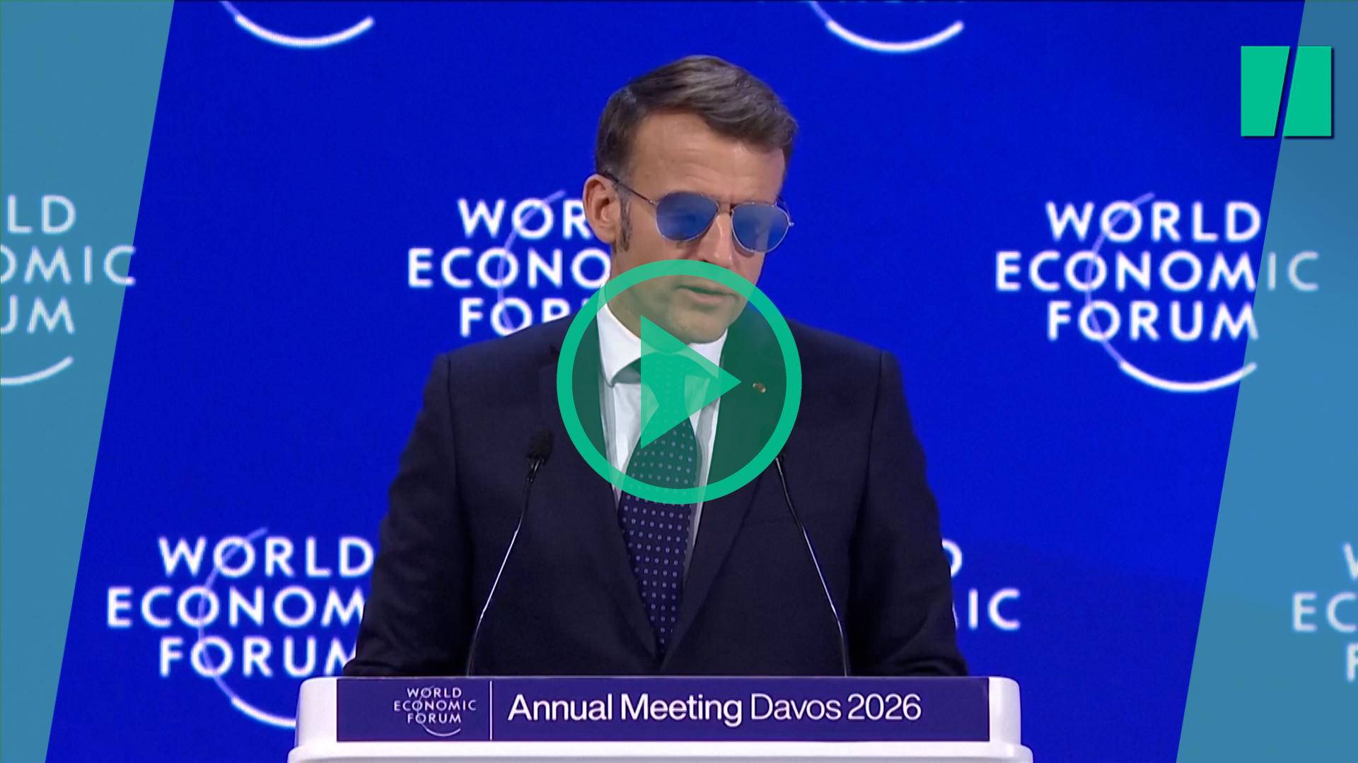 Depuis Davos, Macron répond à Trump (sans jamais le nommer)