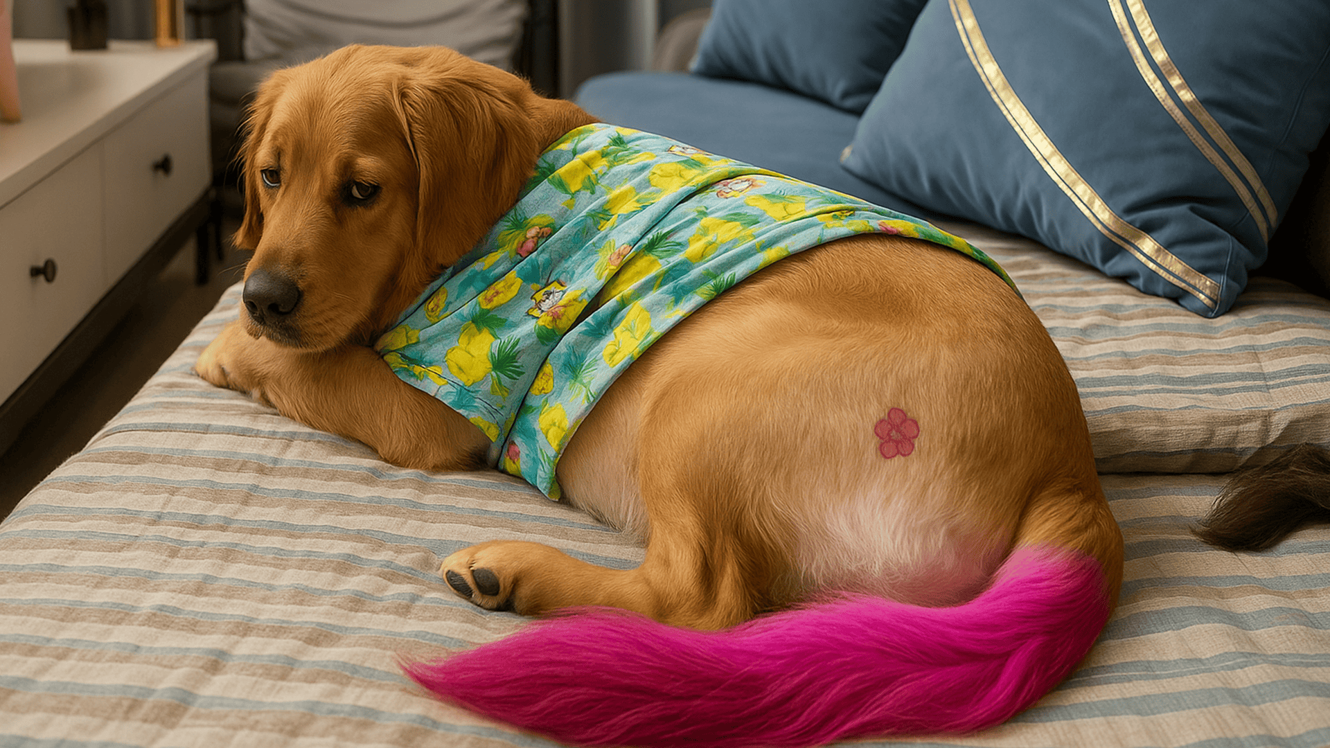 Dog dresses fancy but judges everyone