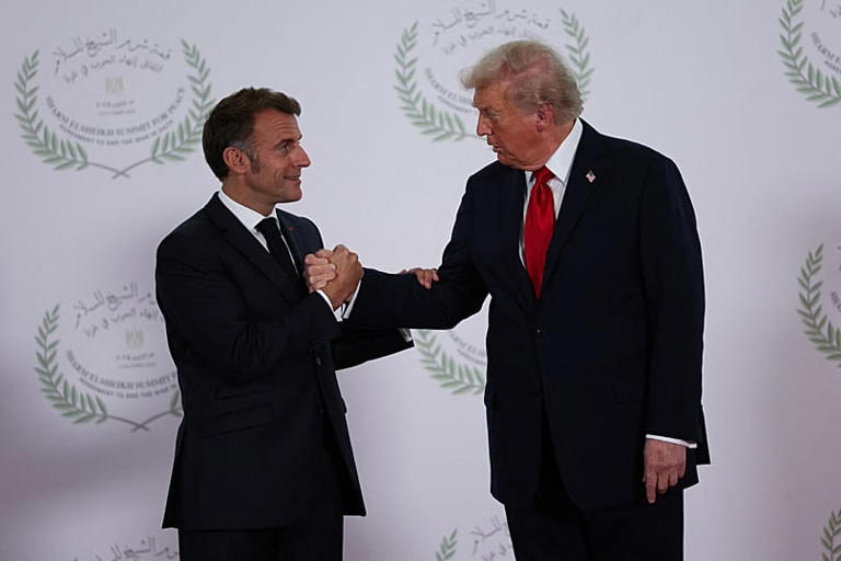We prefer respect over bullies, Macron says at Davos as Trump tensions ...
