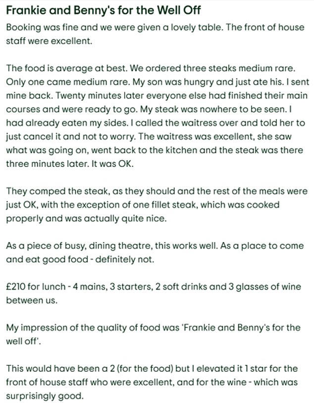 'It's Frankie & Benny's for rich people': Italian restaurant chain ...