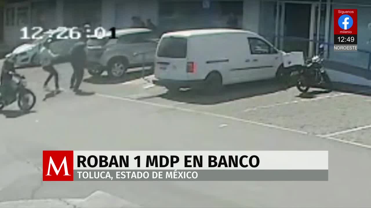 Roban un millón de pesos a cuentahabiente al salir de un banco en Toluca