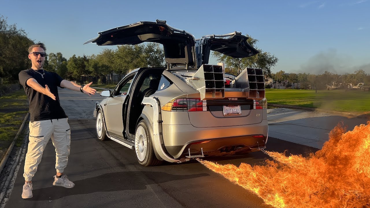 World’s first fire breathing Tesla