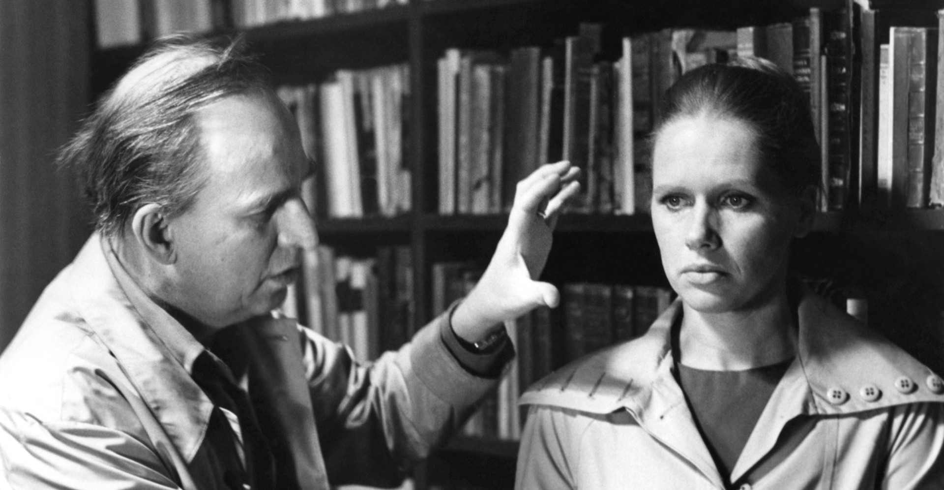 Vintage photographs of film directors on set