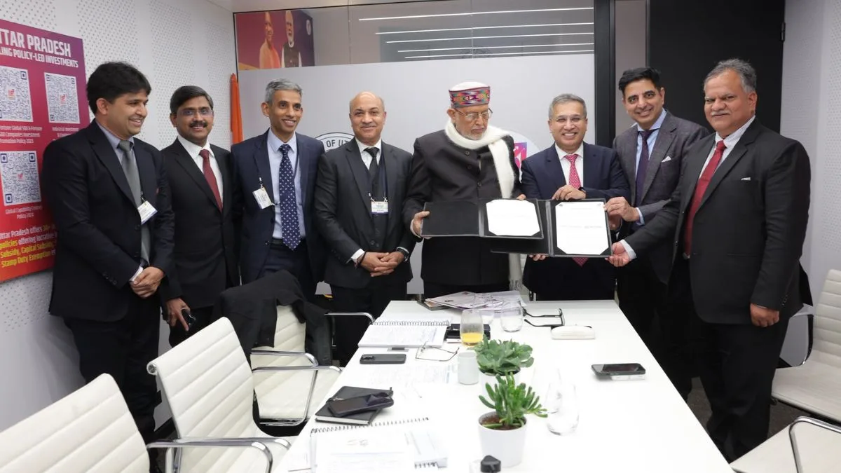 UP govt signs historic MoU with AM Green Group in Davos for advanced ...