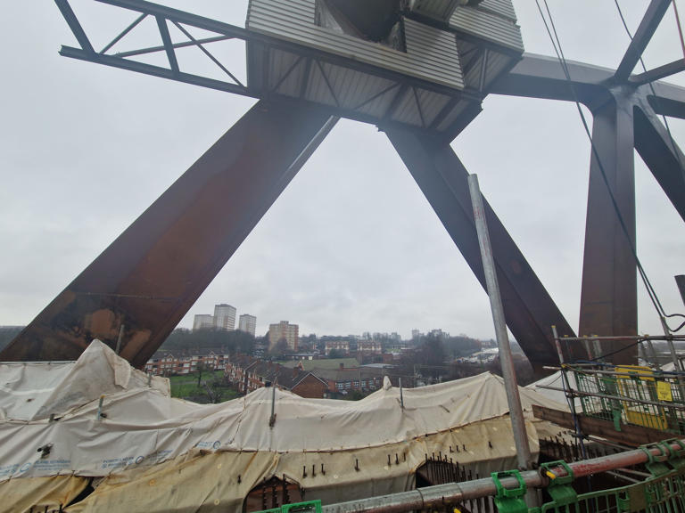 I climbed to the top of Birmingham's huge HS2 bridge - here's my view ...