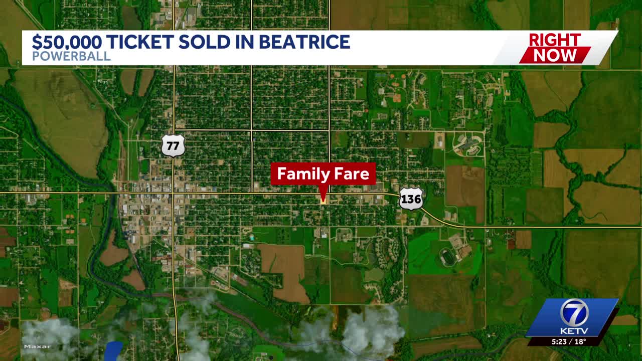 Beatrice grocery store sells winning Powerball ticket worth $50,000