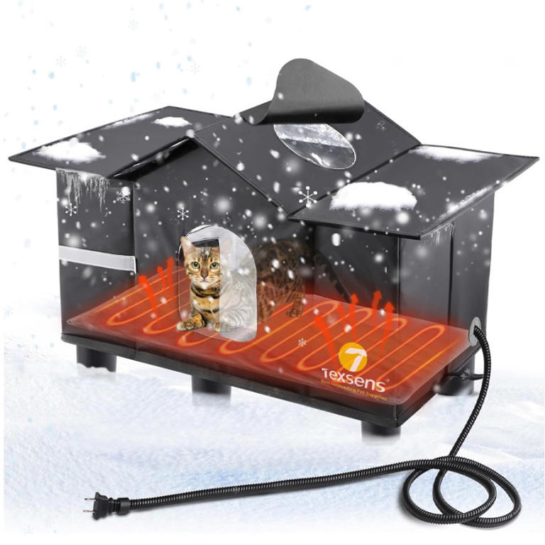 Amazon is selling a $120 heated cat house for only $55