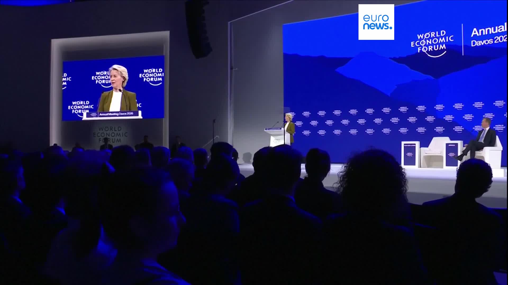 Em Davos, von der Leyen defende a independência europeia contra a visão ...