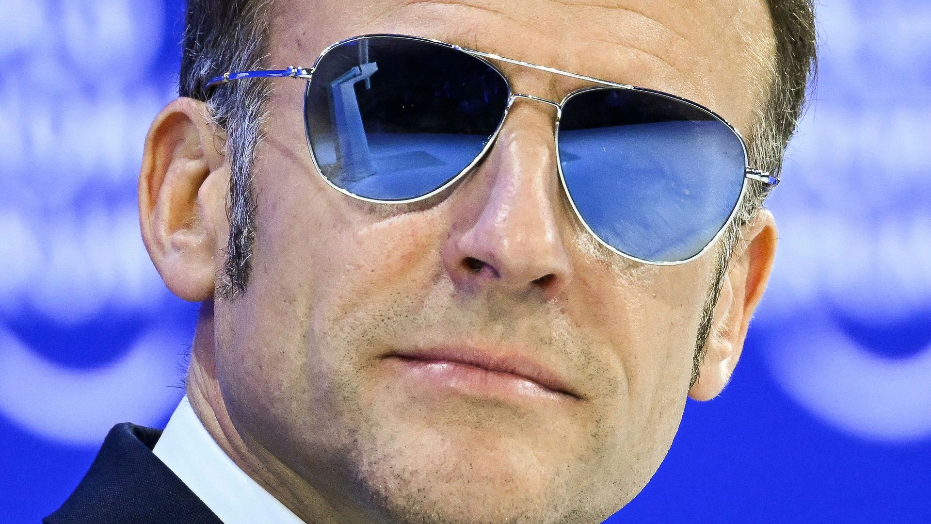Emmanuel Macron in Davos: Rätselraten über Sonnenbrille