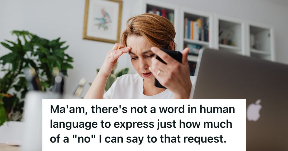 Call center agent got a call from a woman who was inquiring about her ...