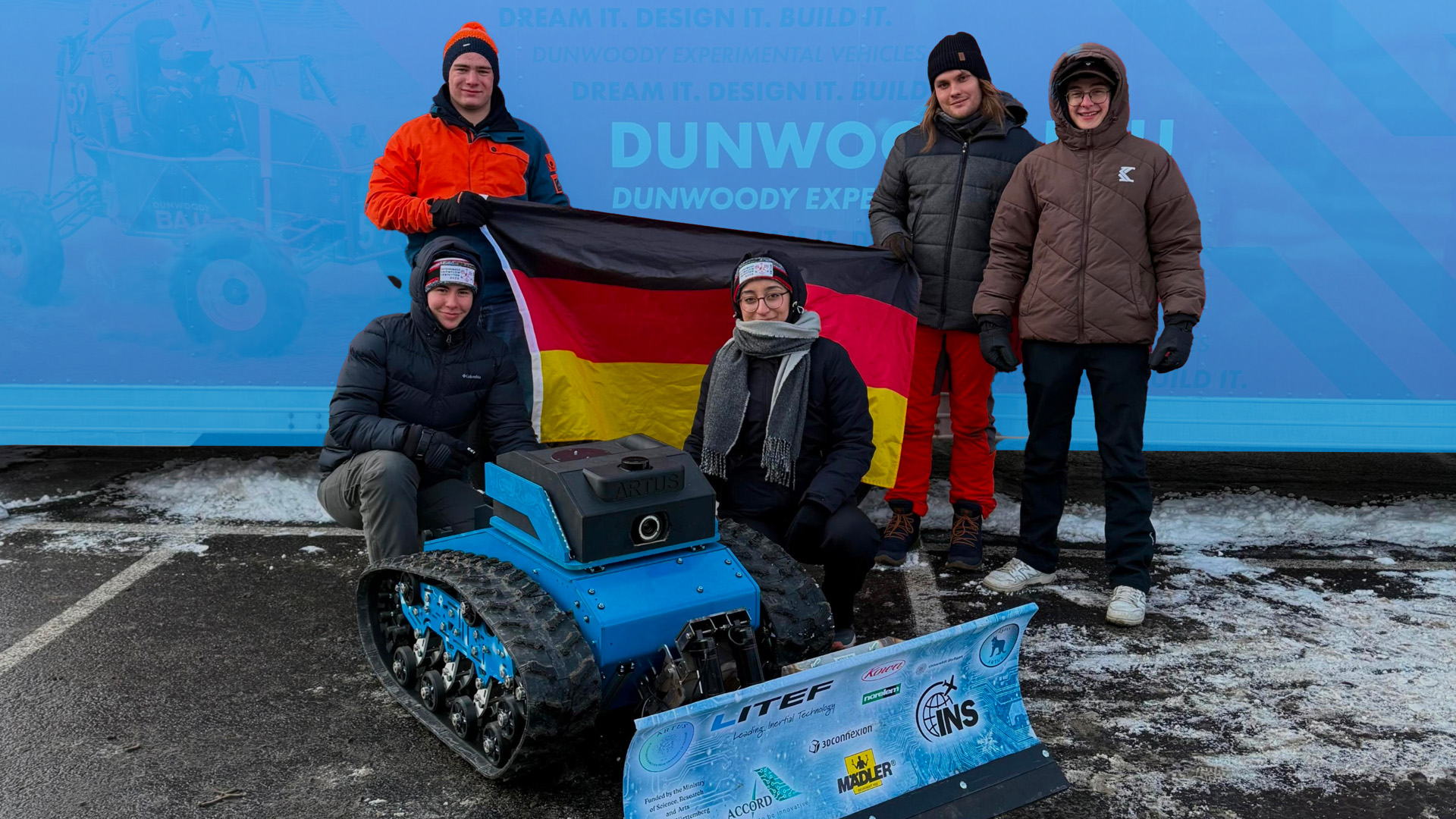 Students build autonomous snowplow robot for international competition