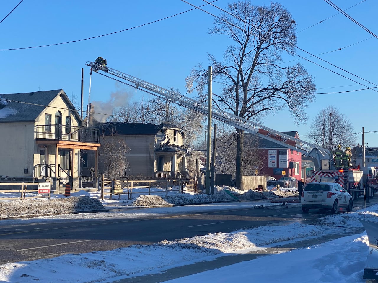 Oshawa house fire sends 3 people to hospital