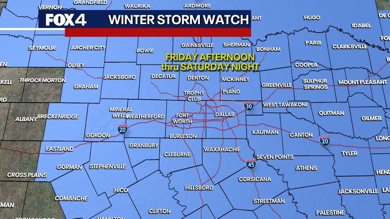 Dallas weather: Winter storm watch issued, mix of snow and ice expected ...