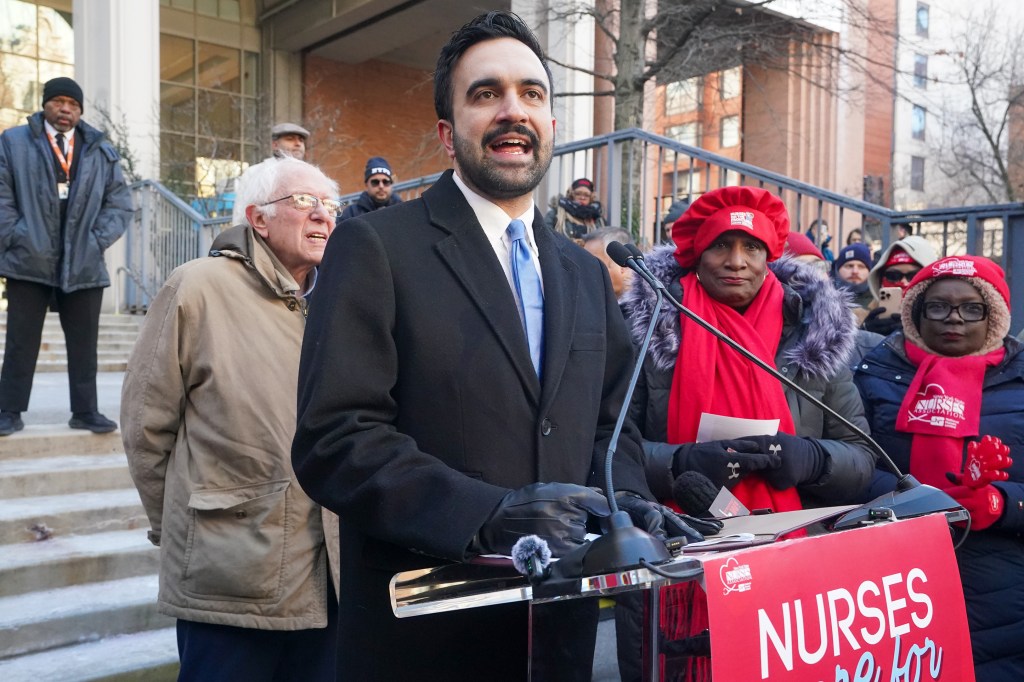 Sanders and Mamdani rally with striking NYC nurses
