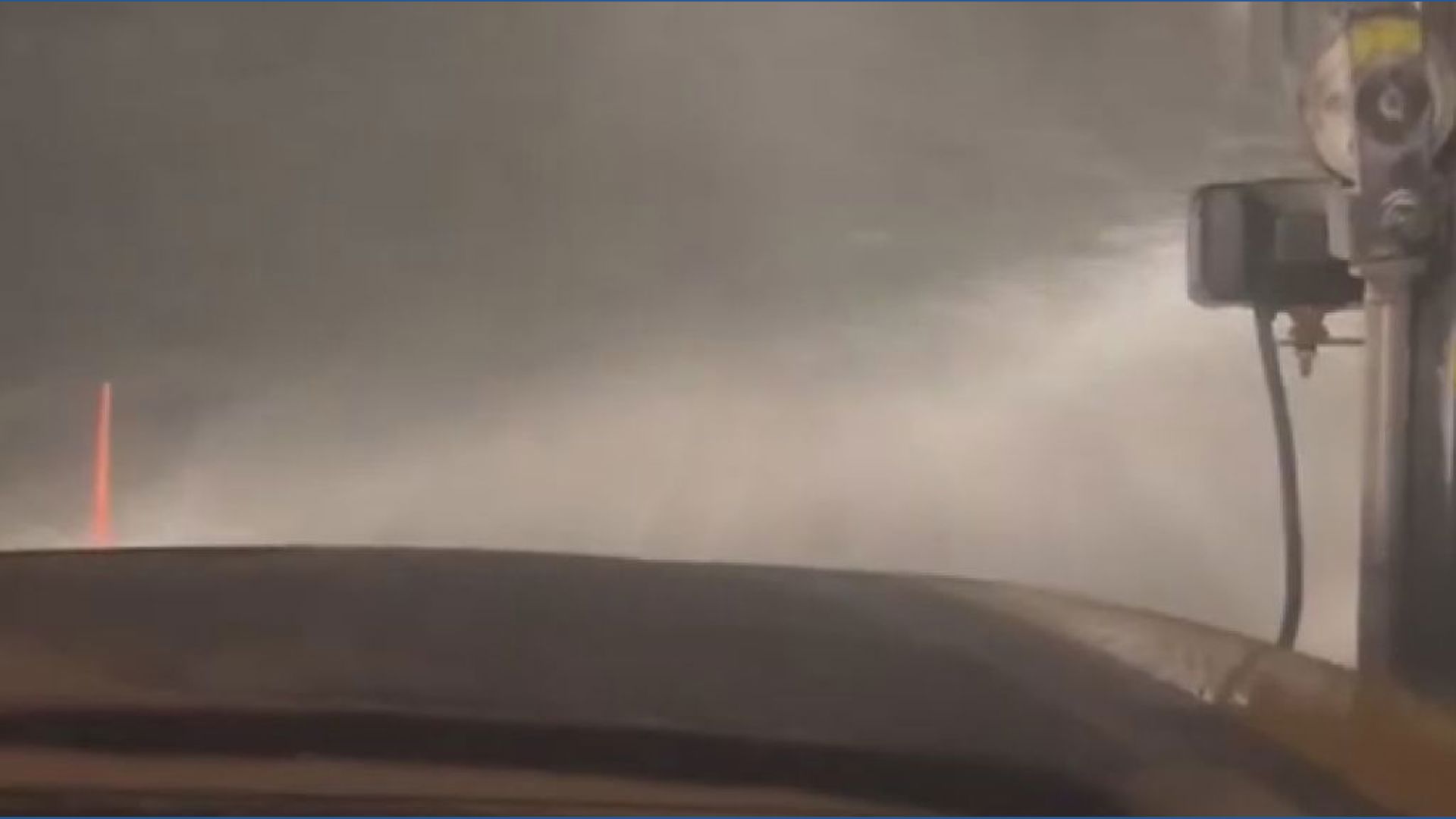 Snowplow drives through winter storm in New York
