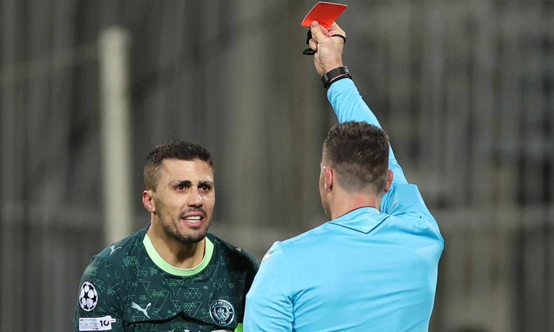 Rodri sent off after two yellow cards in 54 seconds as Man City endure ...