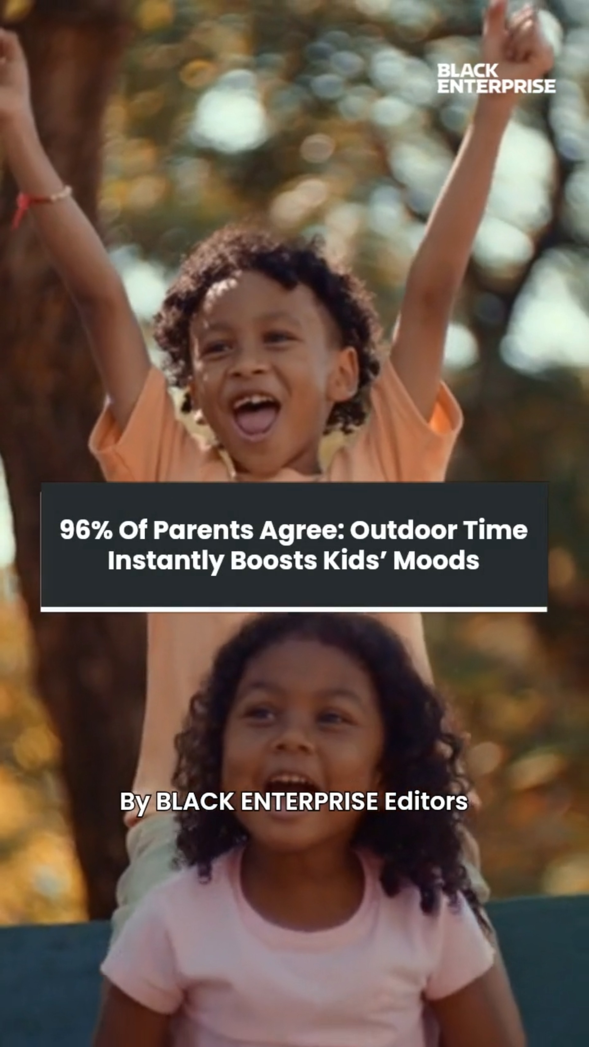 96% of parents agree: Outdoor time instantly boosts kids' moods