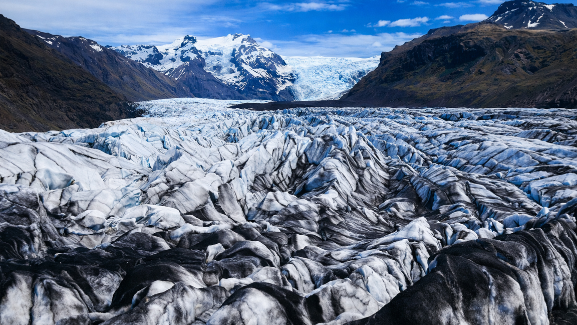 Glacier carved by time