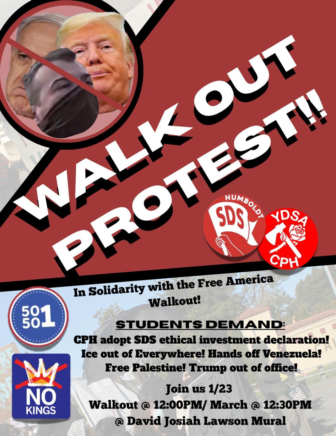 Cal Poly Humboldt students organize walkout on Friday