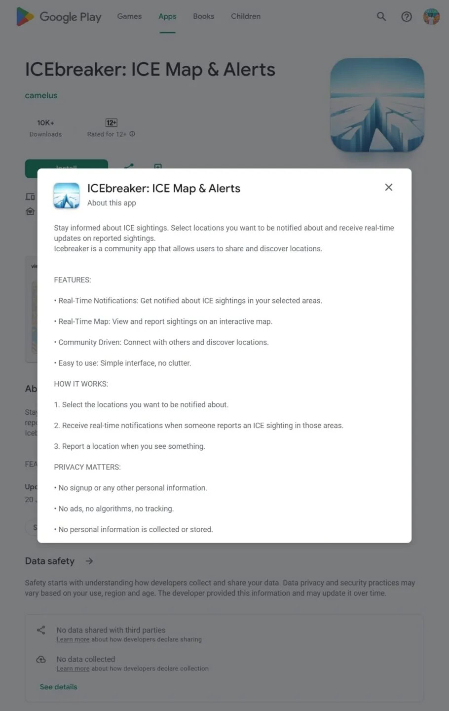 New ICE tracking apps find place on Google Play Store again