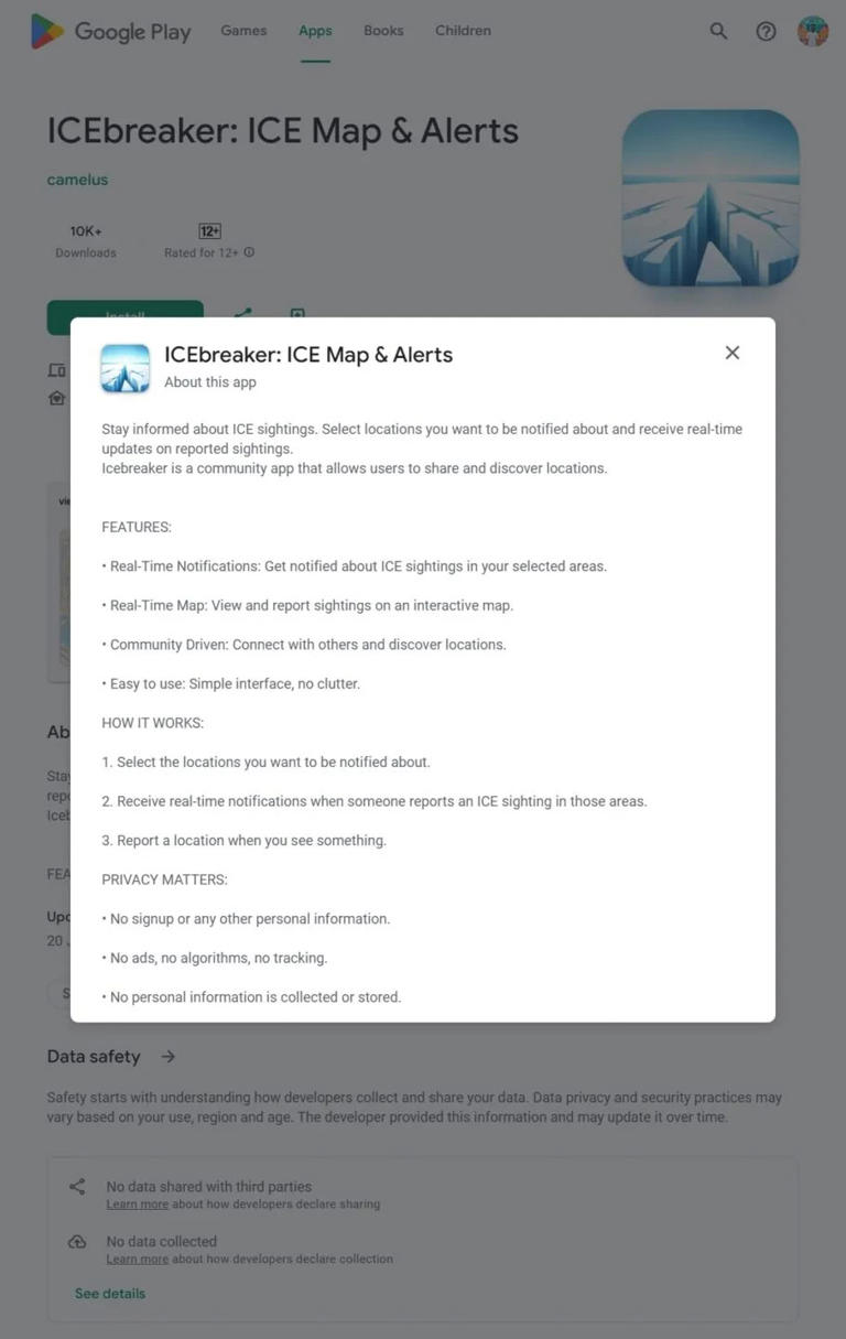 New ICE tracking apps find place on Google Play Store again