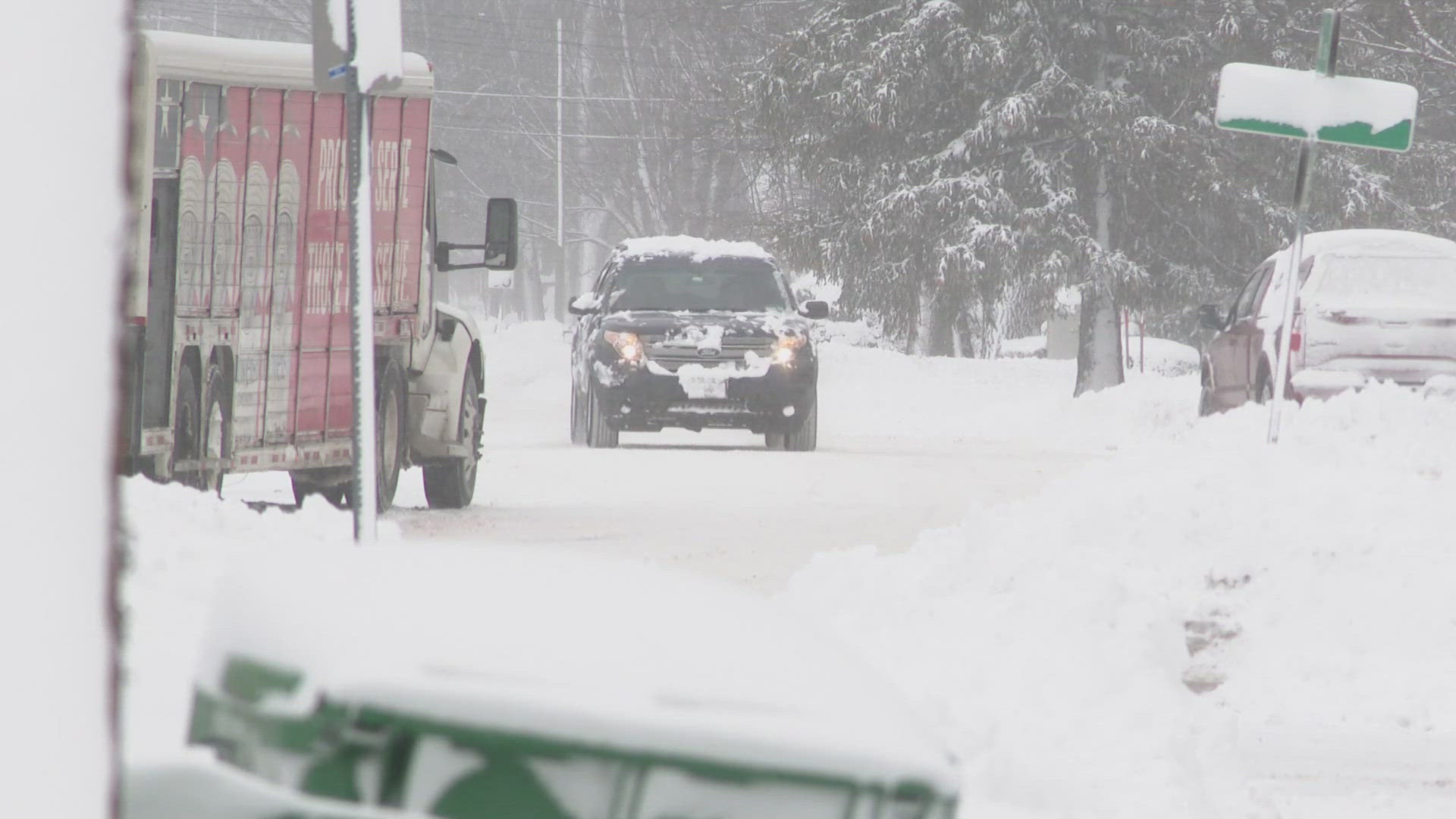 Snow cleanup underway after lake effect storm