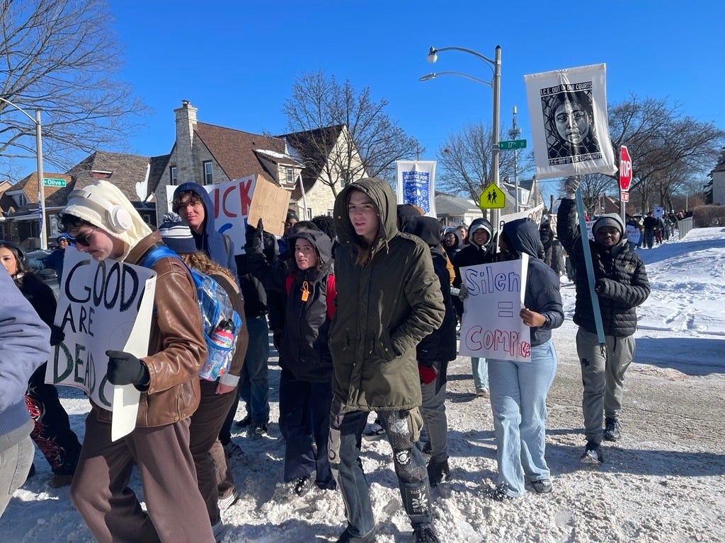 Students across Milwaukee area walk out of schools to protest ICE