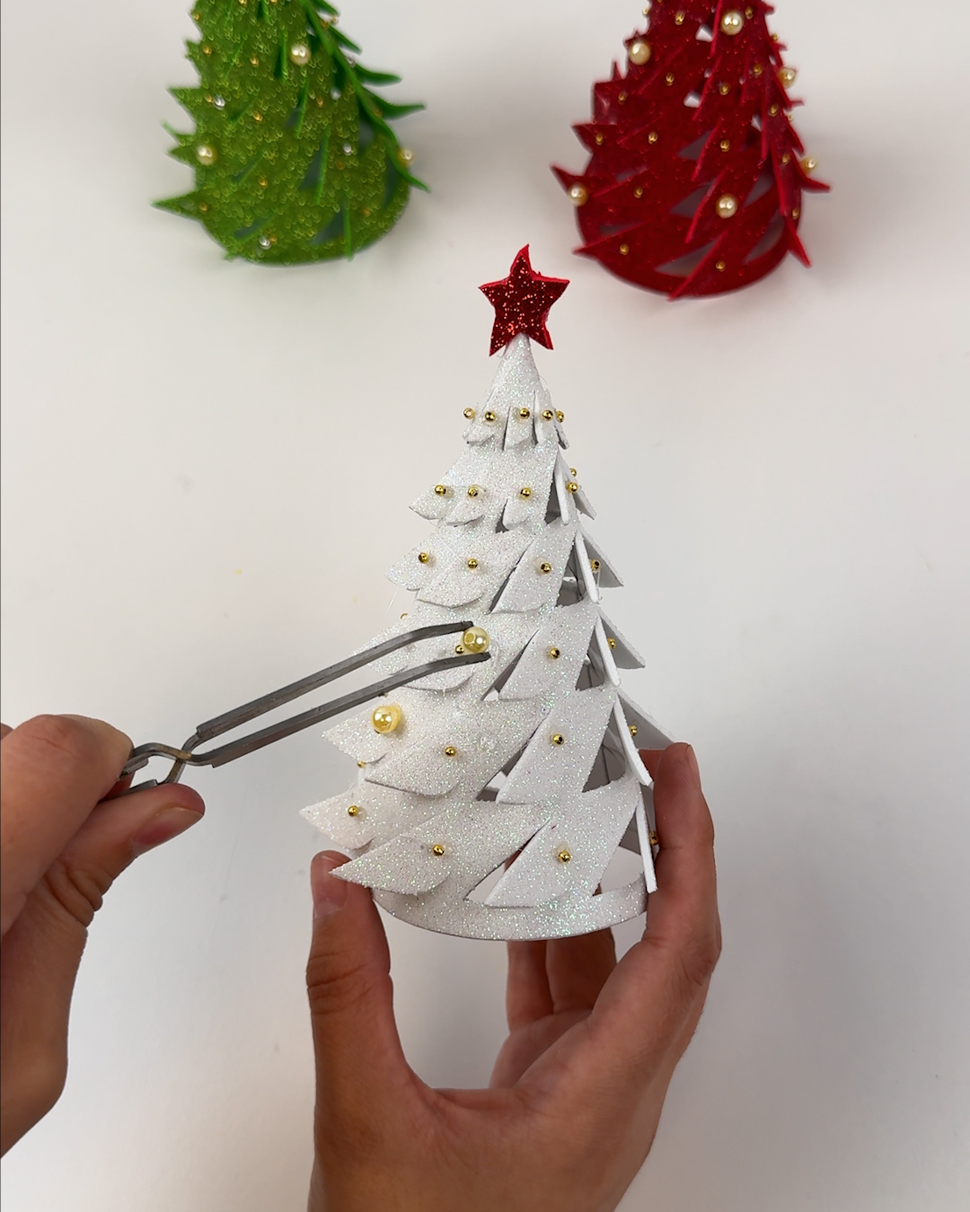 DIY mini Christmas trees for festive decor🎄