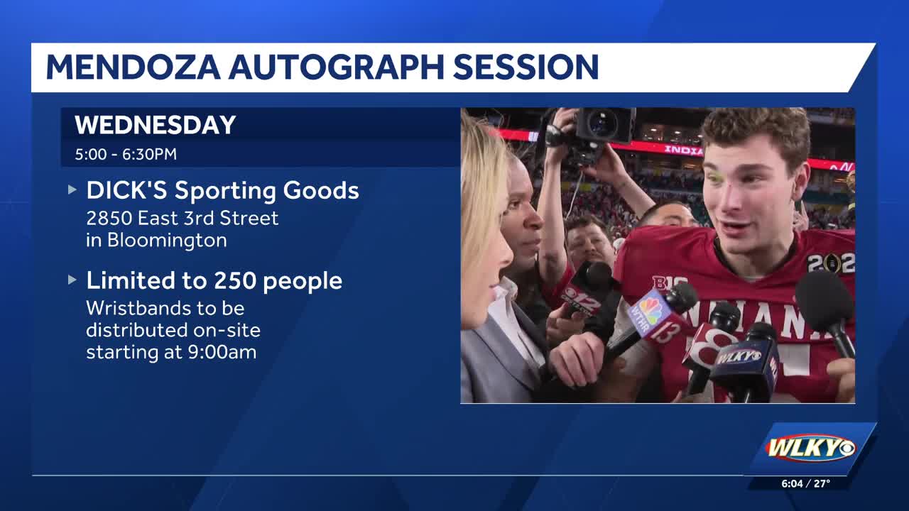 Fernando Mendoza to host autograph session in Bloomington