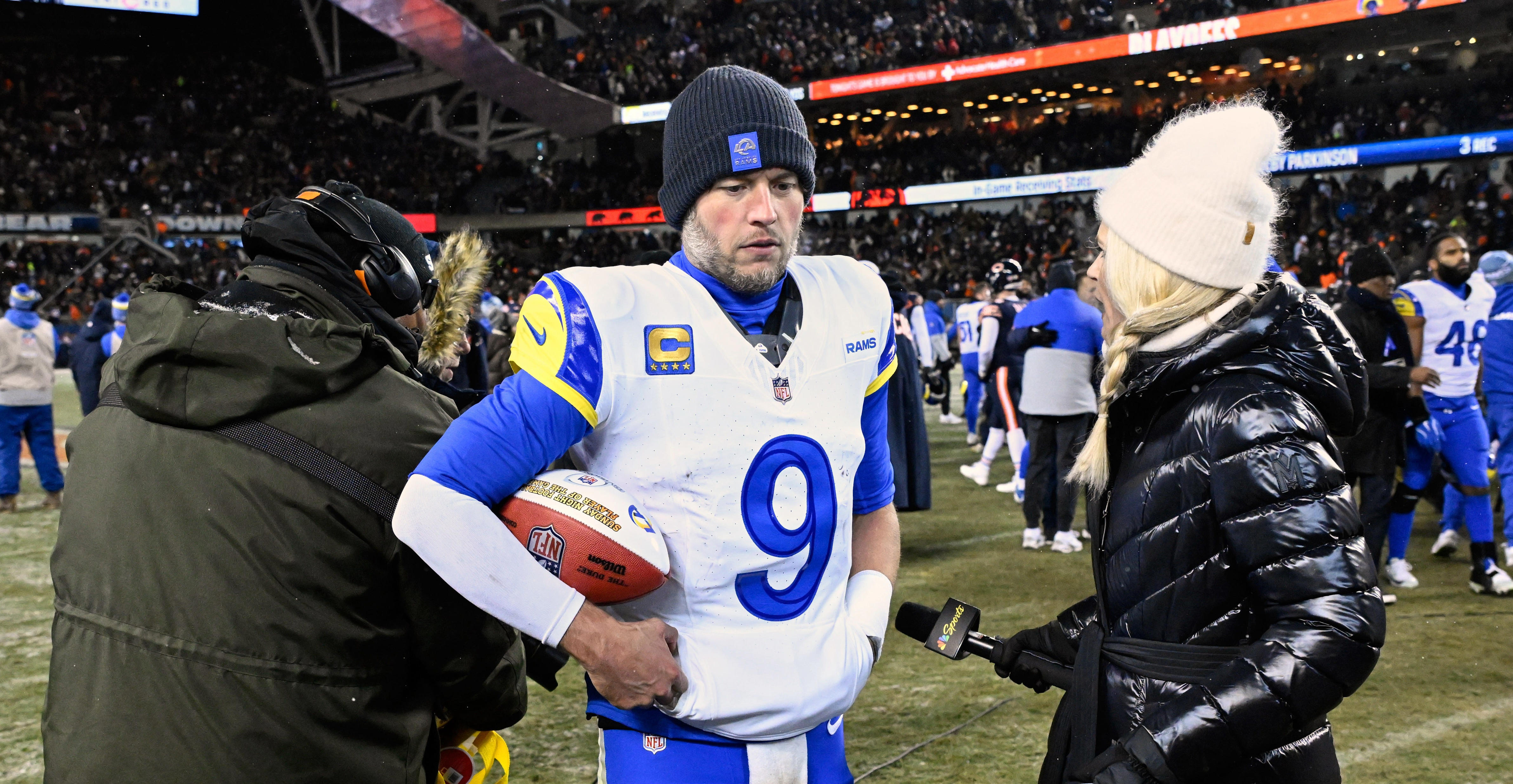 Matthew Stafford described mood on Rams sideline after Bears' tying TD