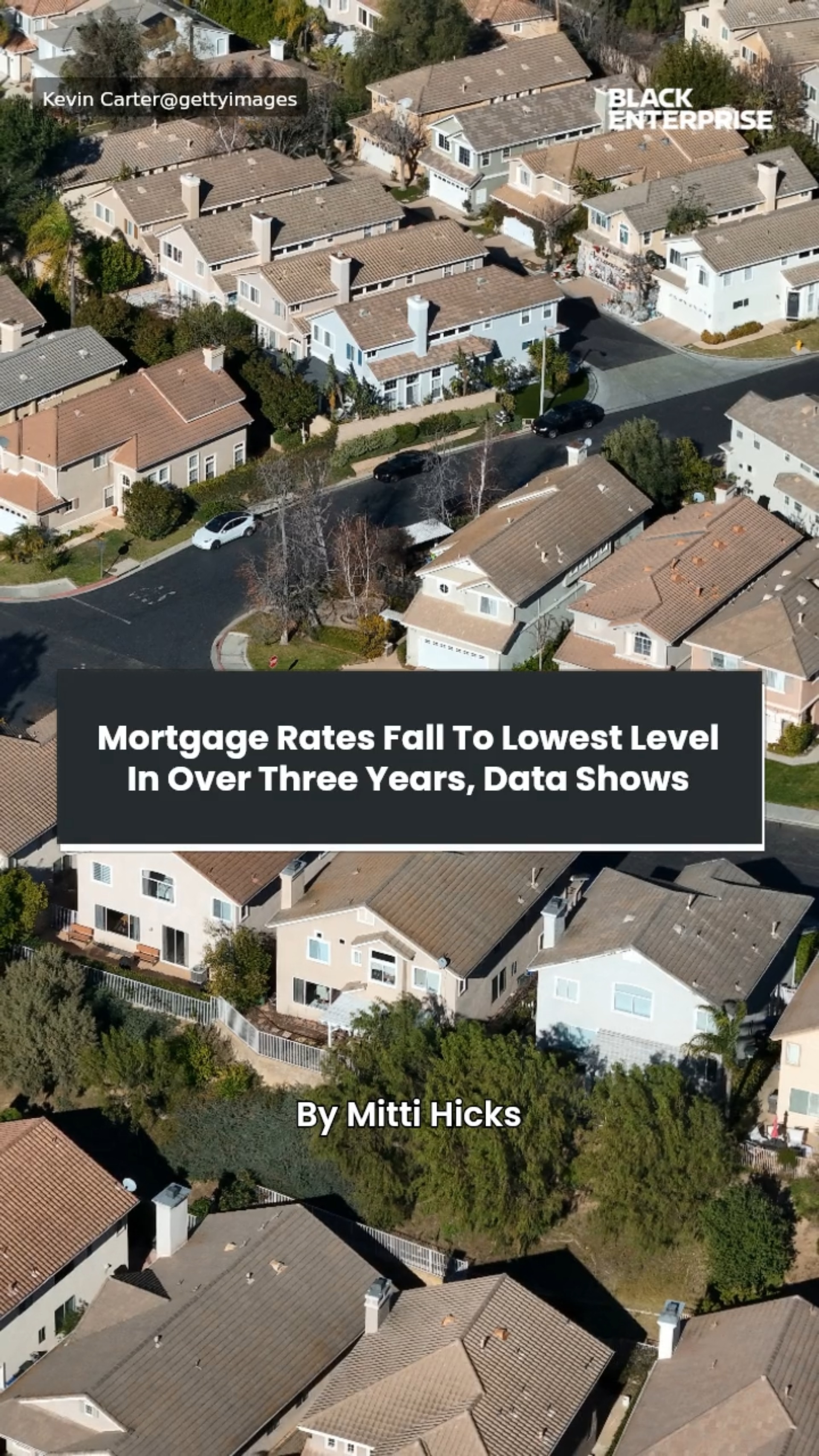 Mortgage rates fall to lowest level in over three years, data shows