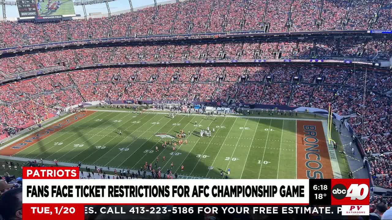 Fans face ticket restrictions ahead of AFC Championship game