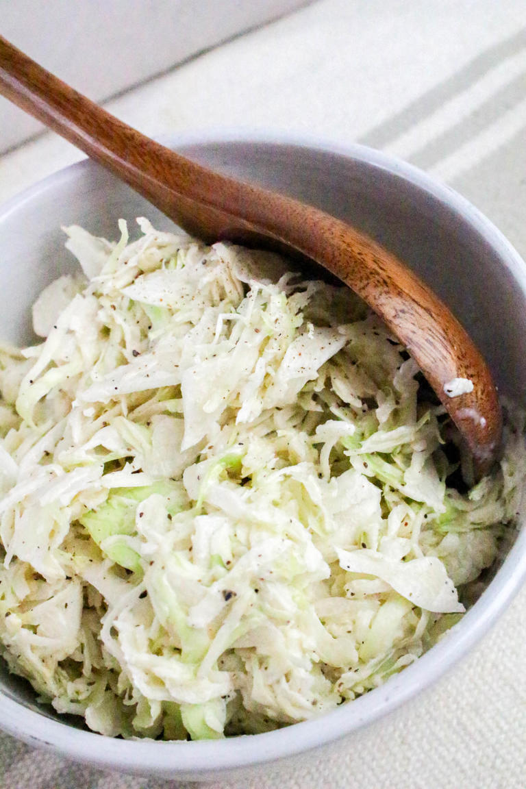 Angel hair coleslaw