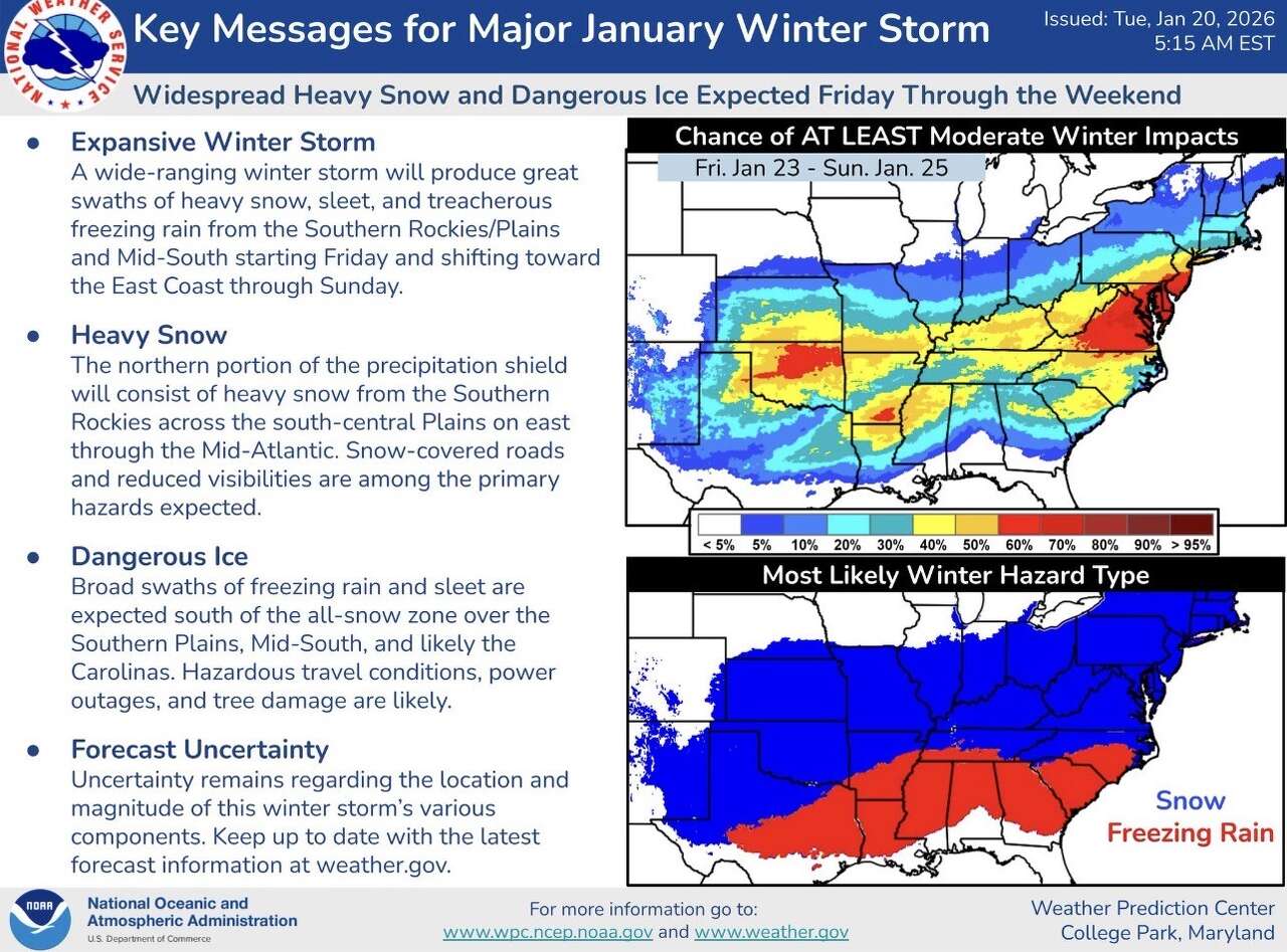 Major winter storm could hit Albany area this weekend, with cold temps ...