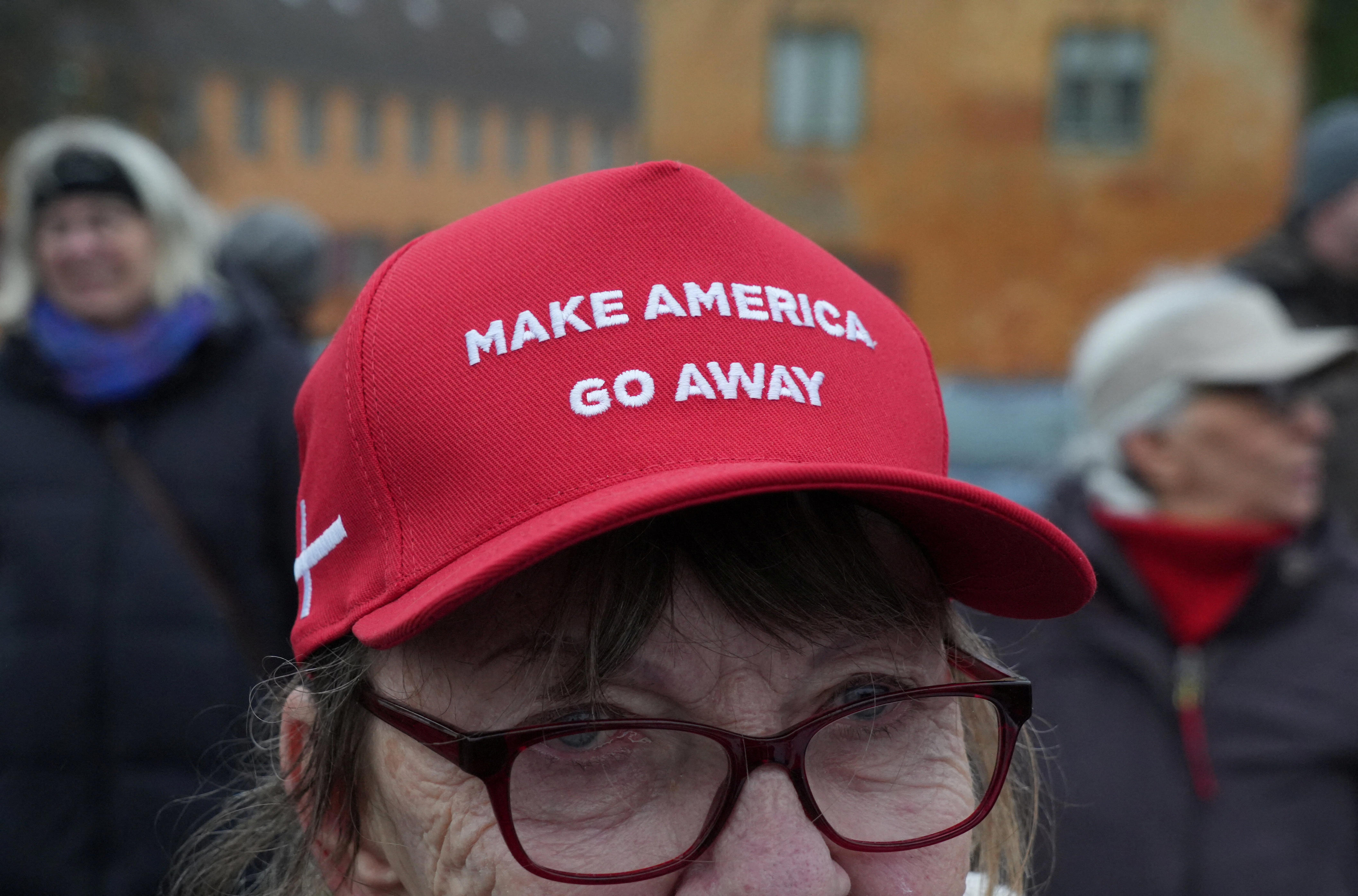Pro-Greenland merch, parodying MAGA hats, is popping up online