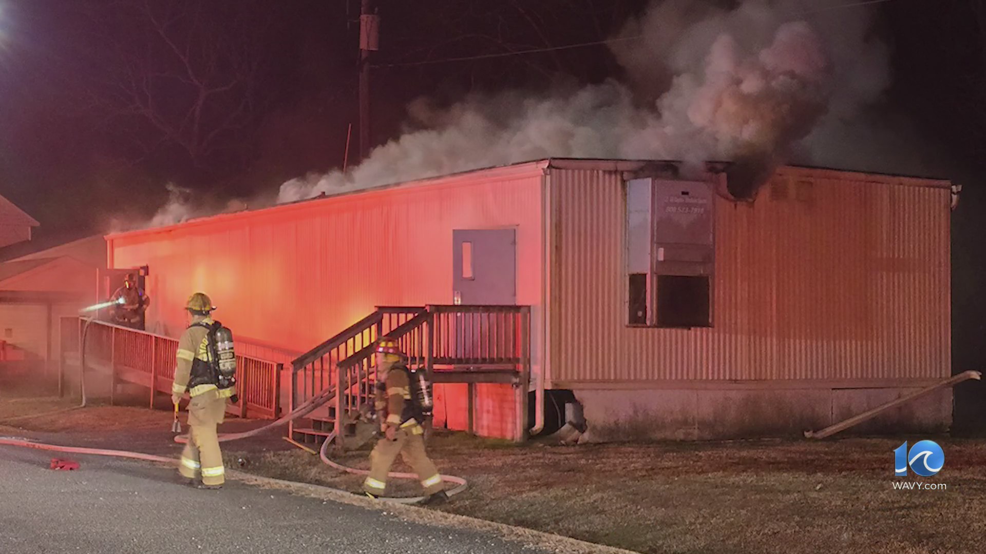Fire damages classroom trailer at York High School