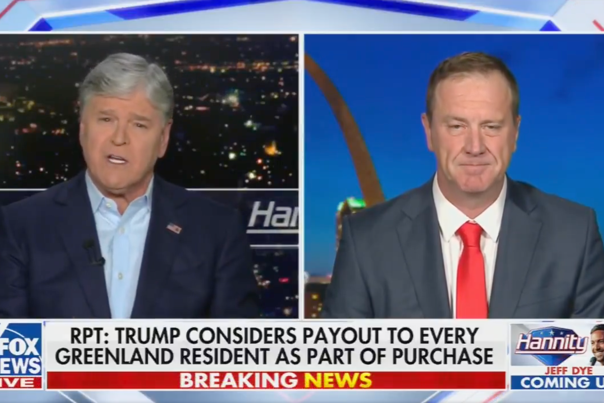 Sean Hannity says giving Greenlanders $100K each a 'no-brainer'