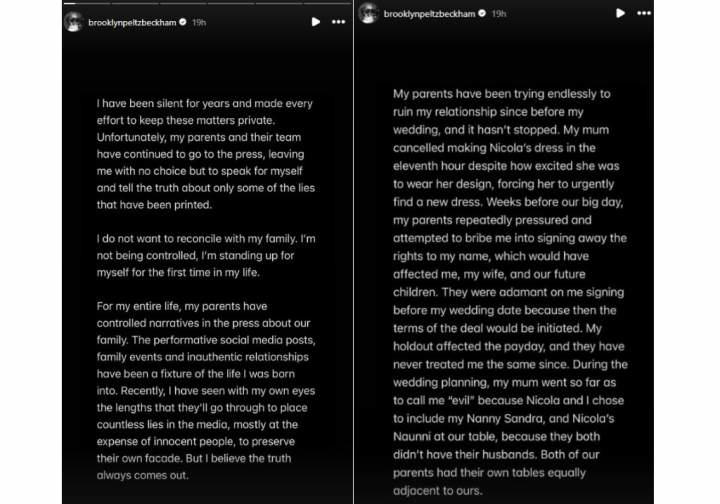 Brooklyn Beckham’s family feud explained after he releases scathing ...