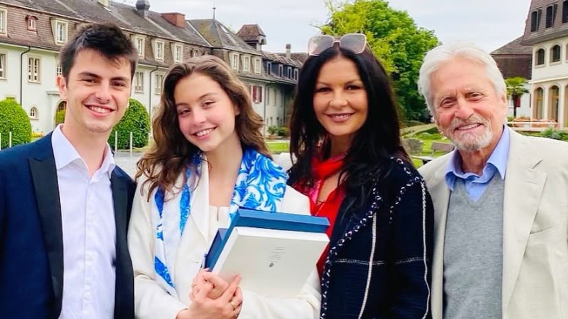 Dylan Douglas looks like a young version of dad Michael in rare family ...