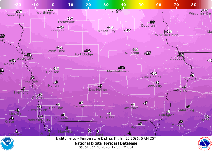 Arctic blast headed for Iowa. How cold will it get? See maps
