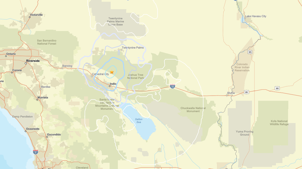 3.8 magnitude aftershock hits Indio in Southern California 1 day after ...