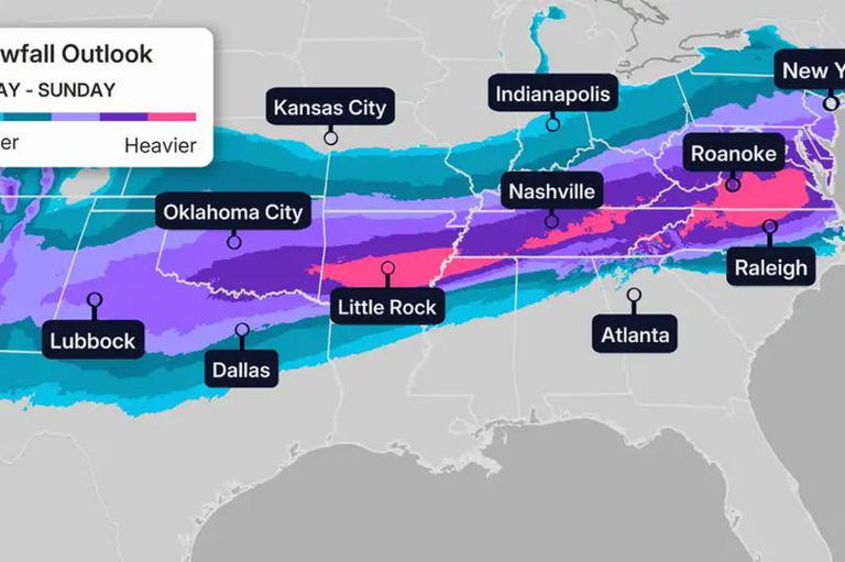 Winter weather warning as snow map turns ominous purple with New York ...