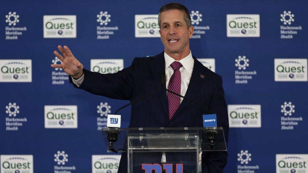 New York Giants introduce John Harbaugh as head coach