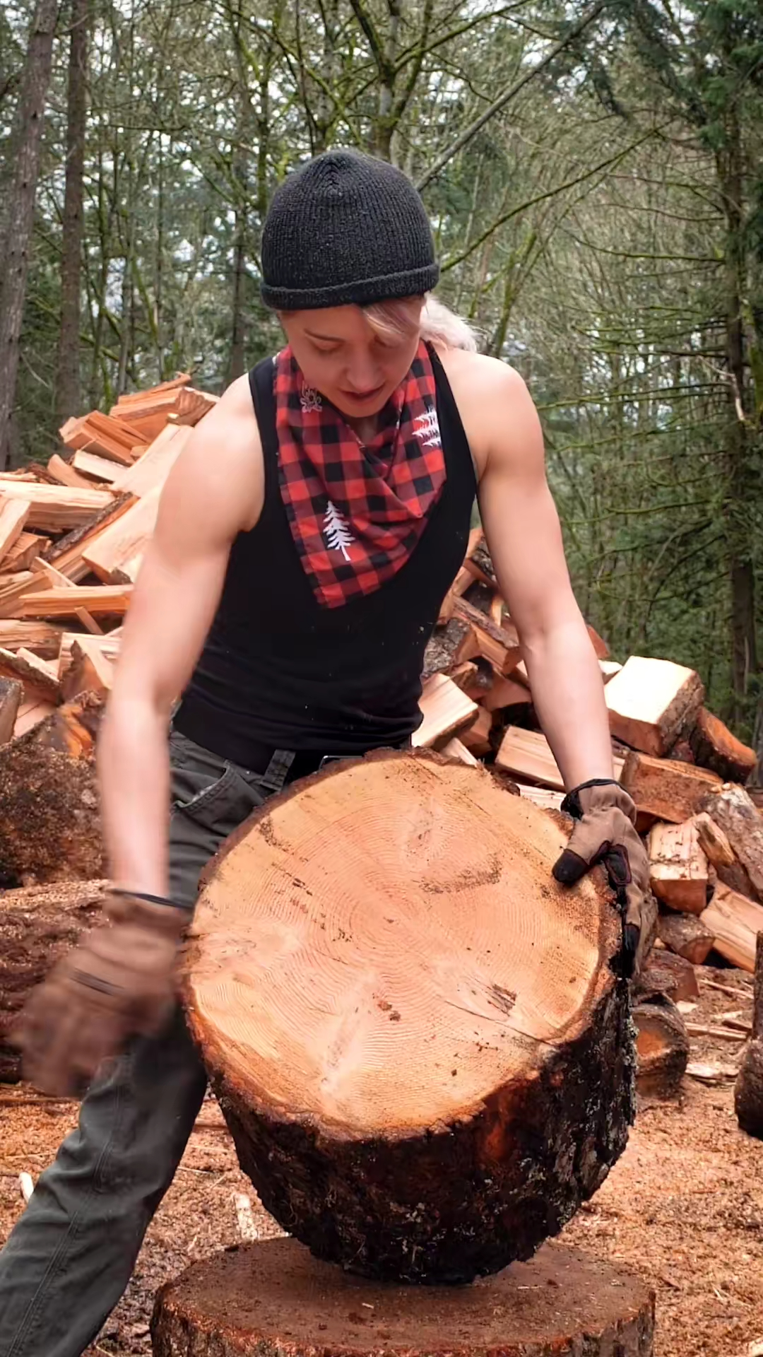 Wholesome woodchopping in rural life