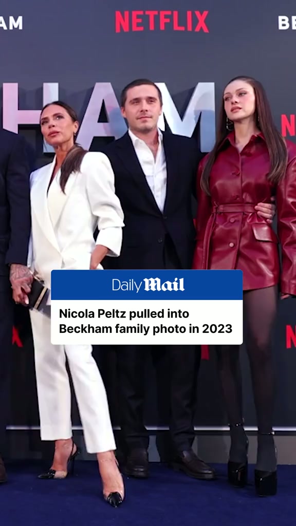Nicola Peltz appears reluctant in Beckham family photo at 2023 premiere