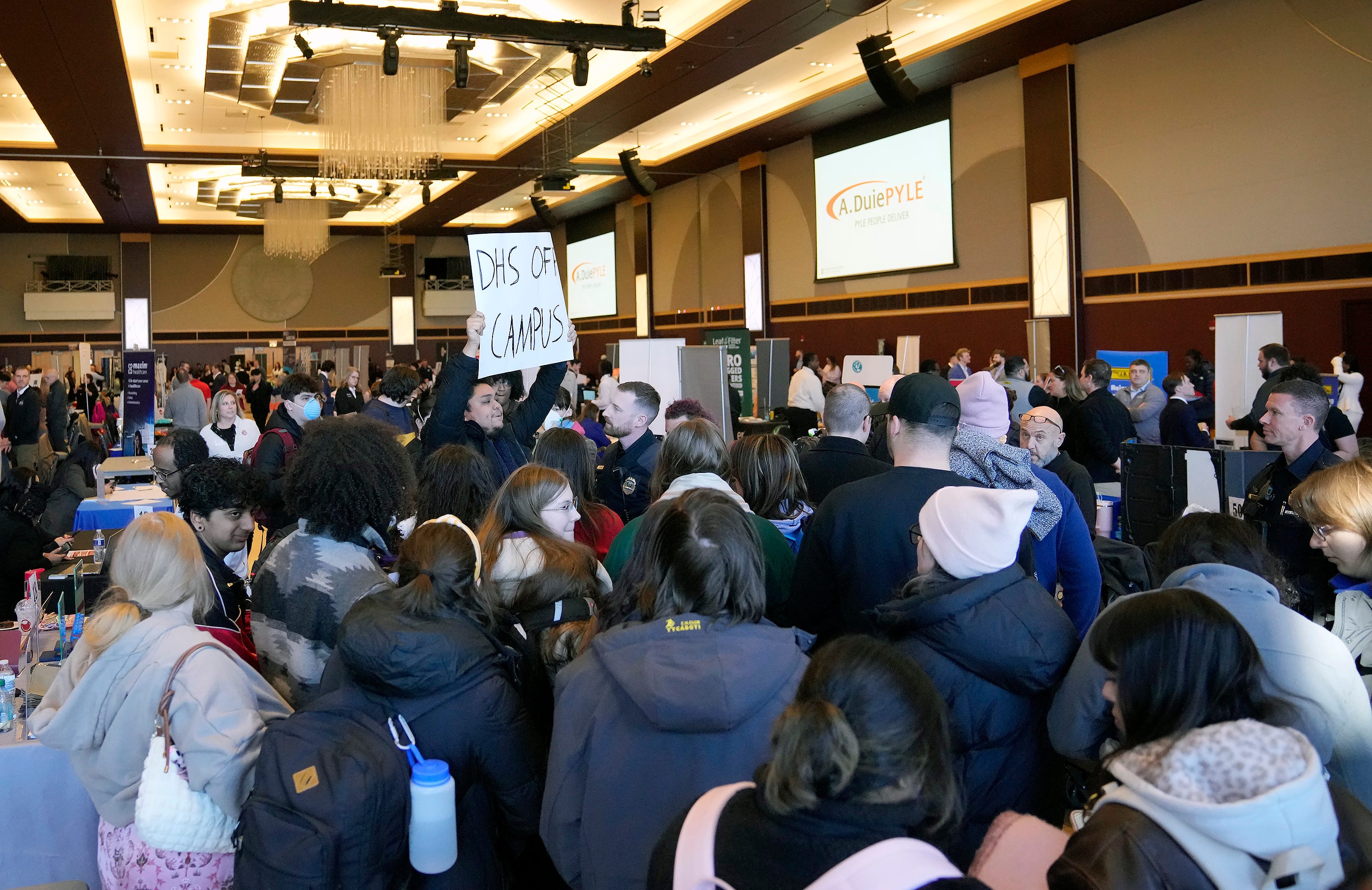 Three people arrested at Ohio State protest against CBP recruiters from ...