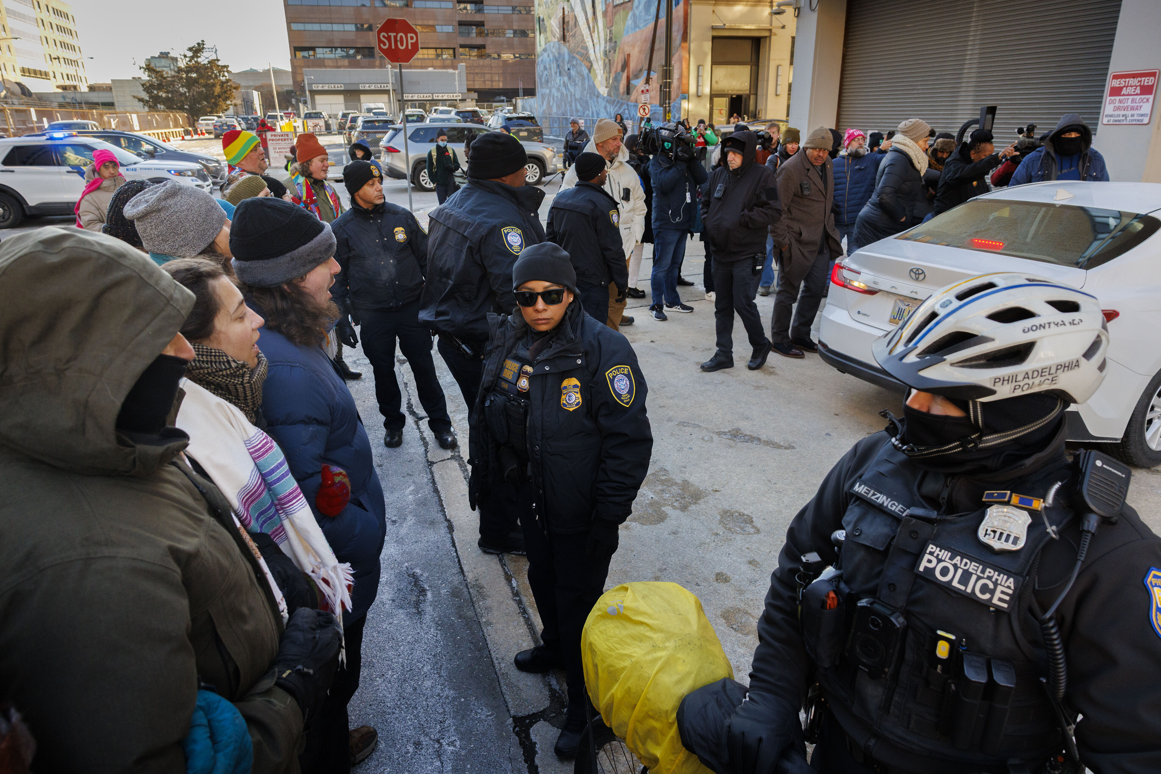 Philly demonstrators block ICE garage at agency’s Center City headquarters